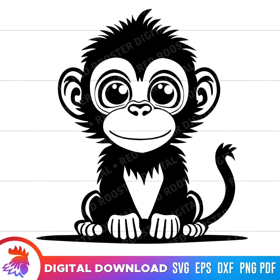 Cute Cartoon Monkey Svg, Baby Monkey, Cartoon Monkey, Cartoon Monkey ...