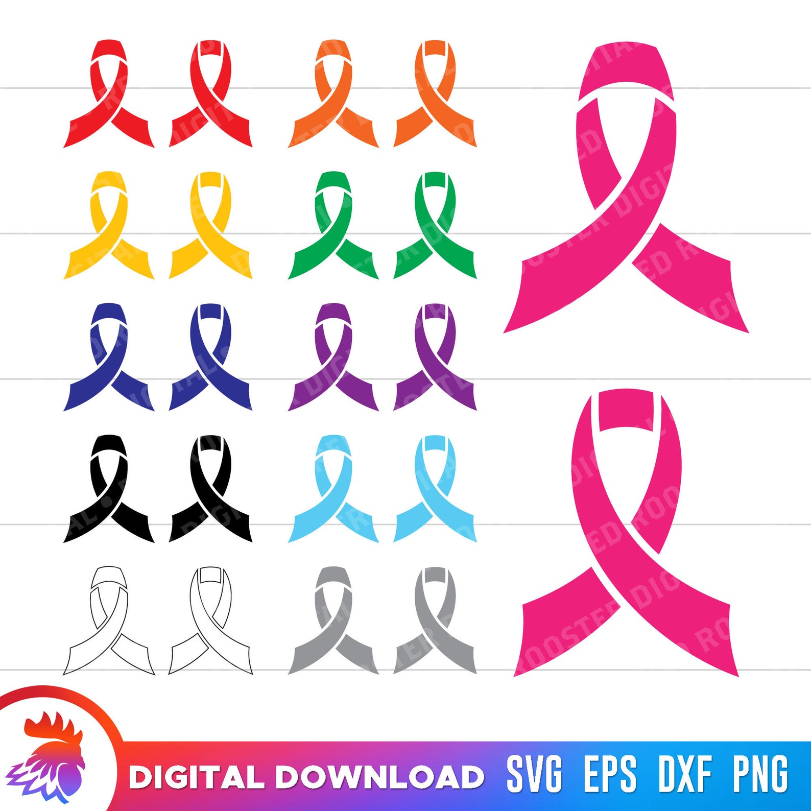 Social Cause Ribbon SVG, Cancer Awareness Ribbon Svg, Social Awareness ...