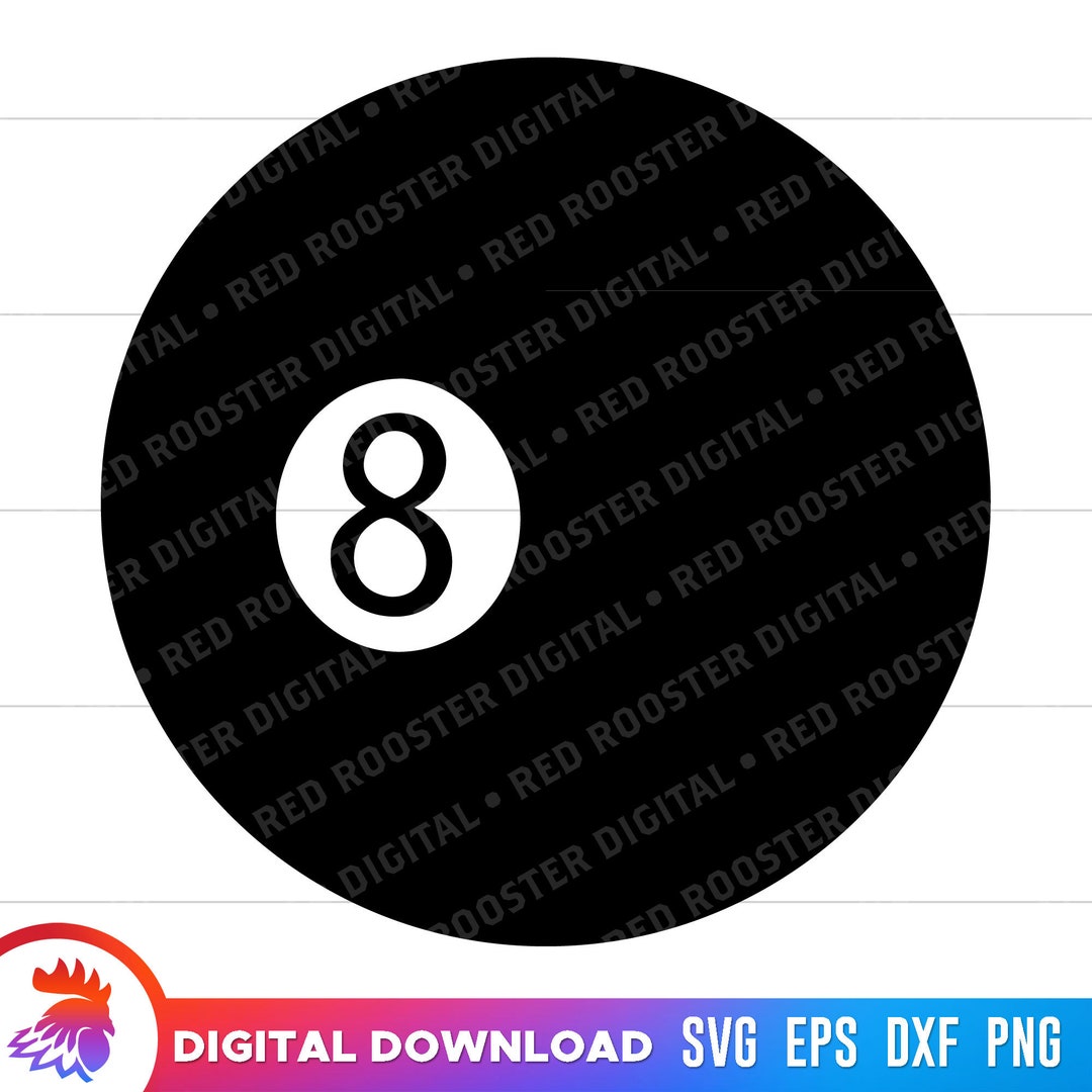 Billiards Ball SVG, 8 Ball SVG, Pool Ball SVG, Billiards 8 Ball ...