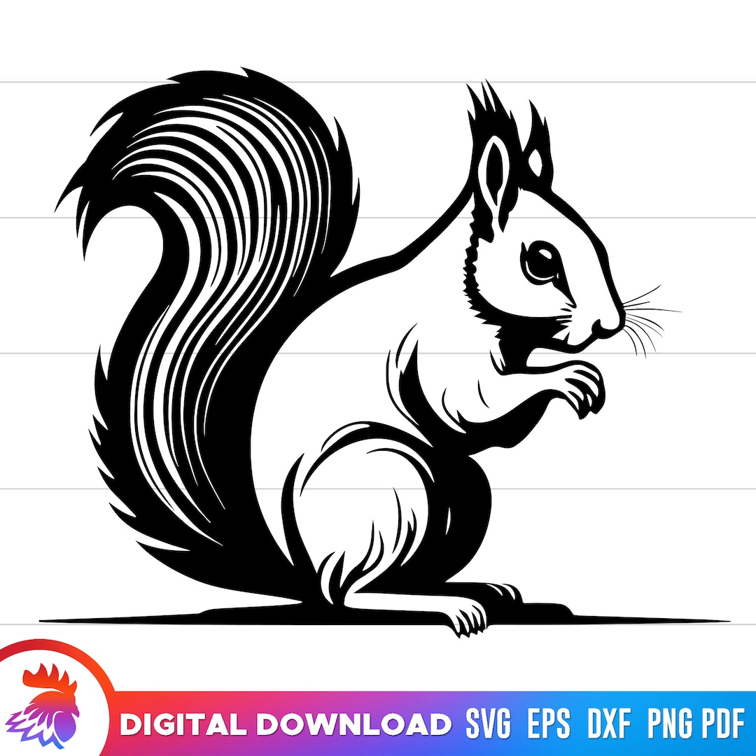 Squirrel Svg, Fox Squirrel Svg, Squirrel Clipart, Cartoon Squirrel ...