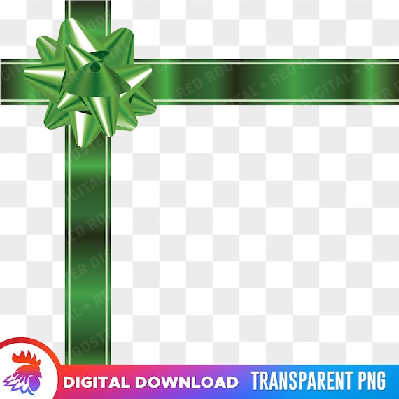 Green Ribbon Bow Png