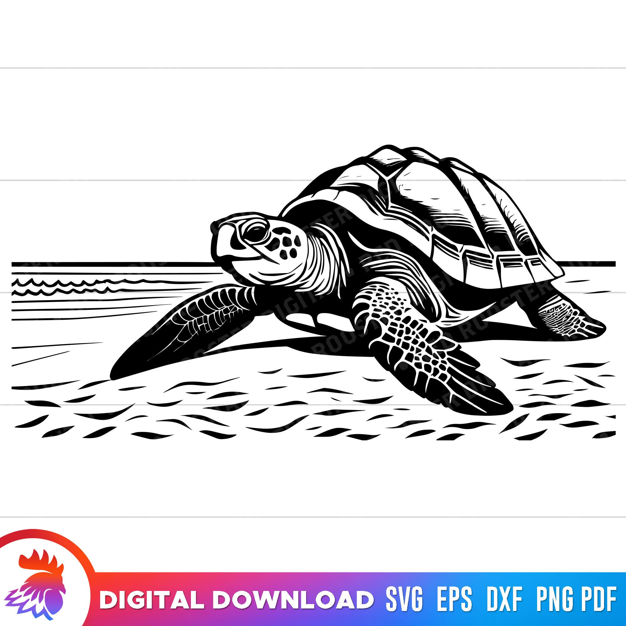 Sea Turtle on Beach Svg, Sea Turtle Svg, Sea Turtle Clipart, Sea Turtle ...