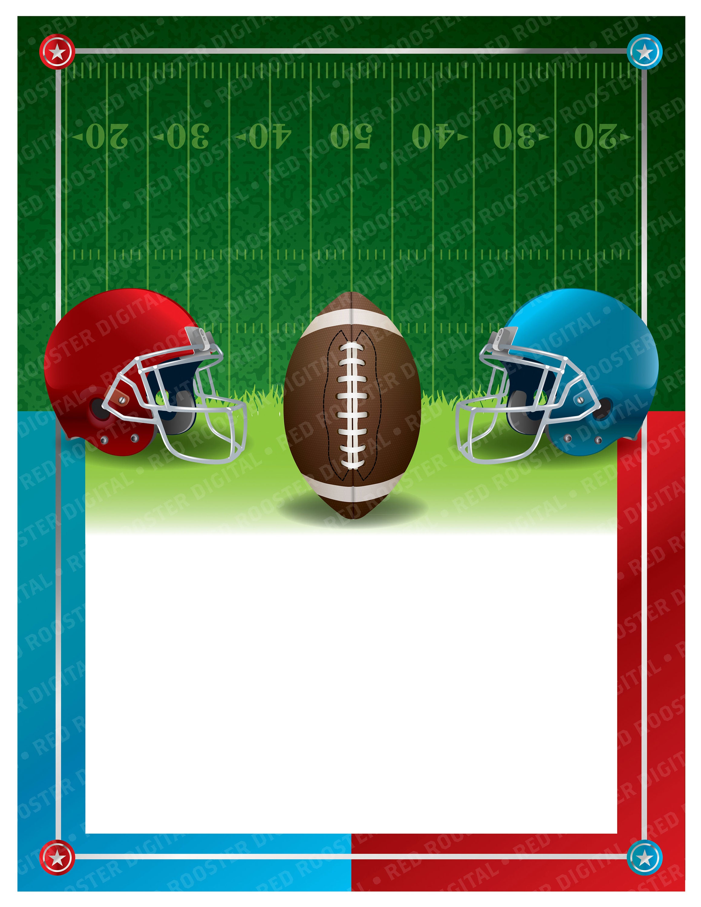 American Football Flyer Template, Blank Football Background, Football ...