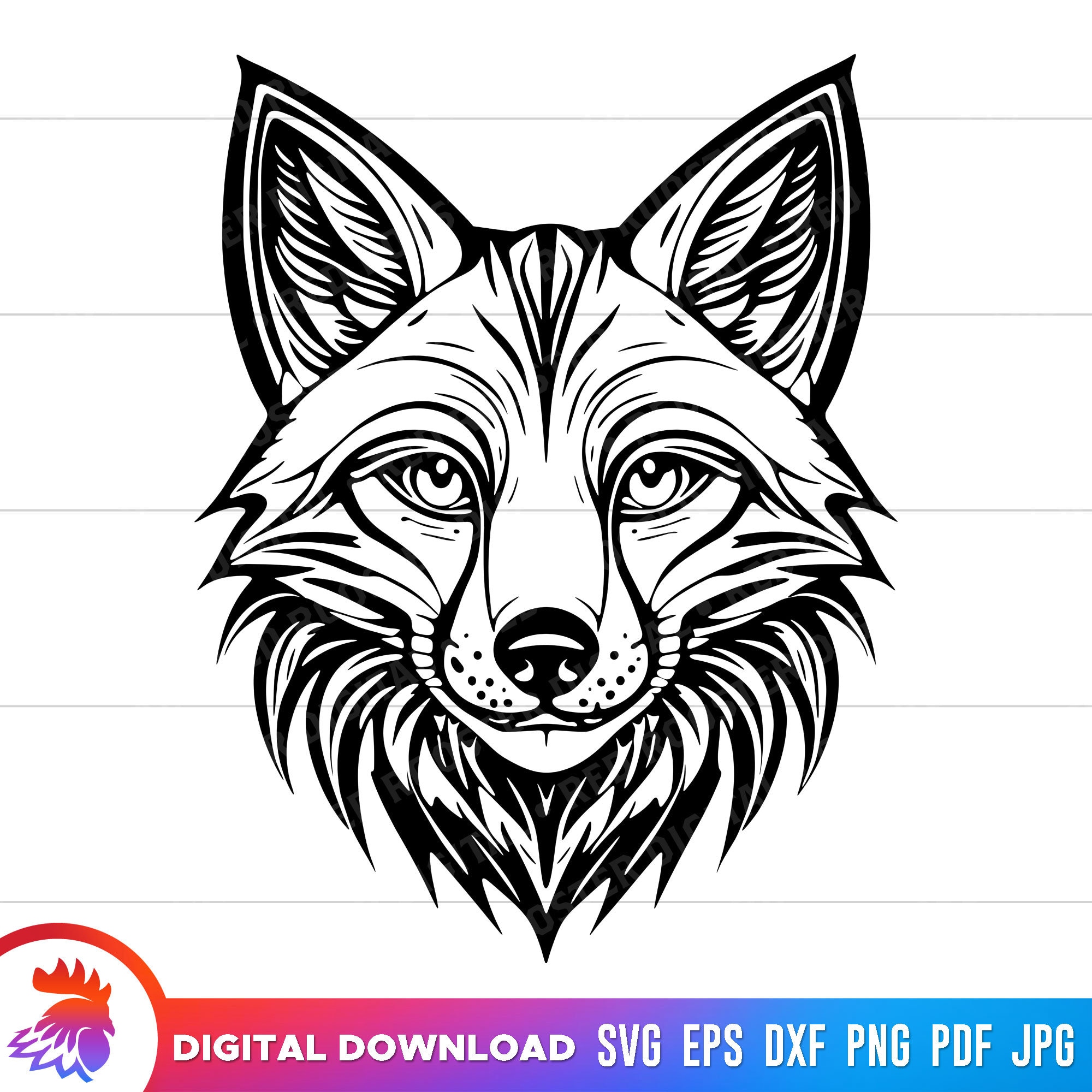 Fox Face Svg, Fox Cut File, Fox Clipart, Coyote Svg, Fox Svg for Cricut ...