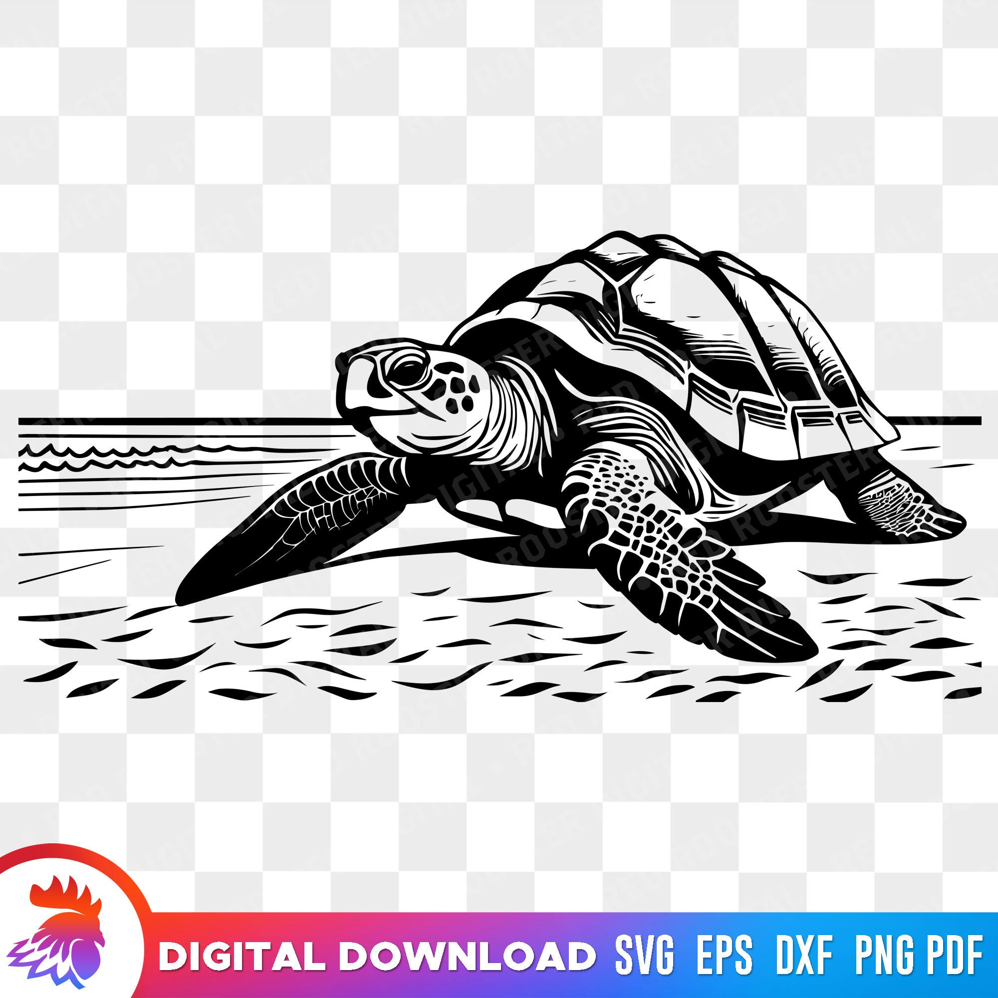 Sea Turtle on Beach Svg, Sea Turtle Svg, Sea Turtle Clipart, Sea Turtle ...