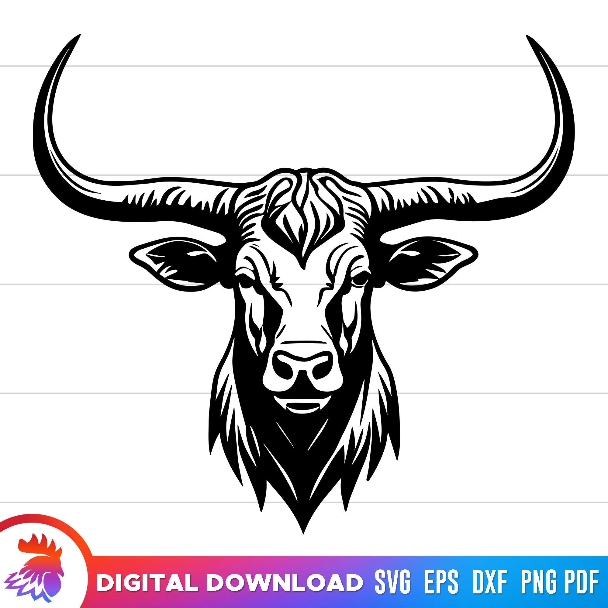 Longhorn Svg, Longhorn Cattle, Texas Longhorn Svg, Longhorn Face, Beef ...