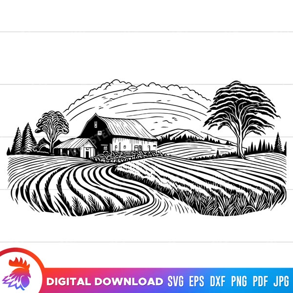 Farm Svg - Etsy