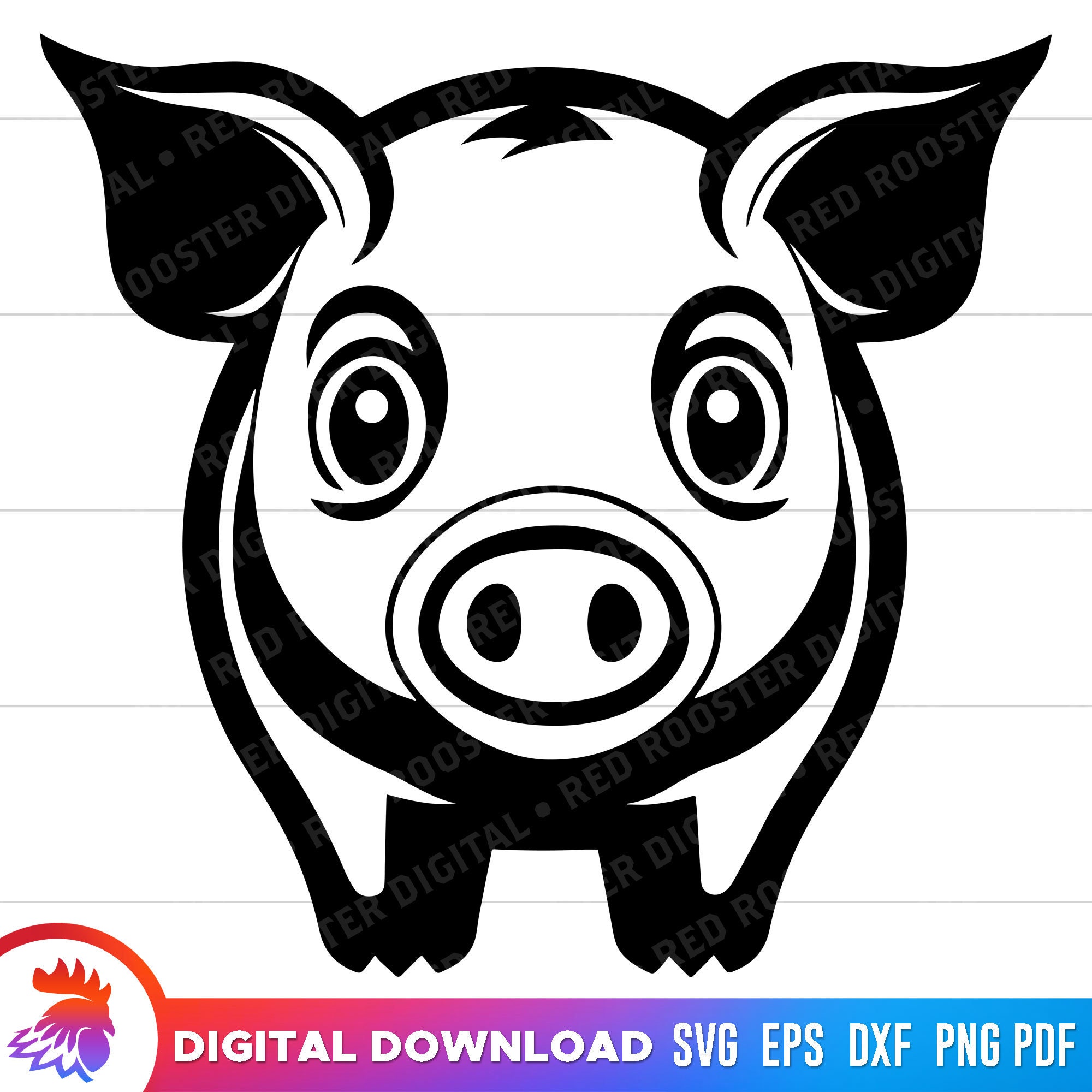 Cute Pig Svg, Pig Svg, Cartoon Pig, Cute Pig Cut File, Cute Pig Svg for ...