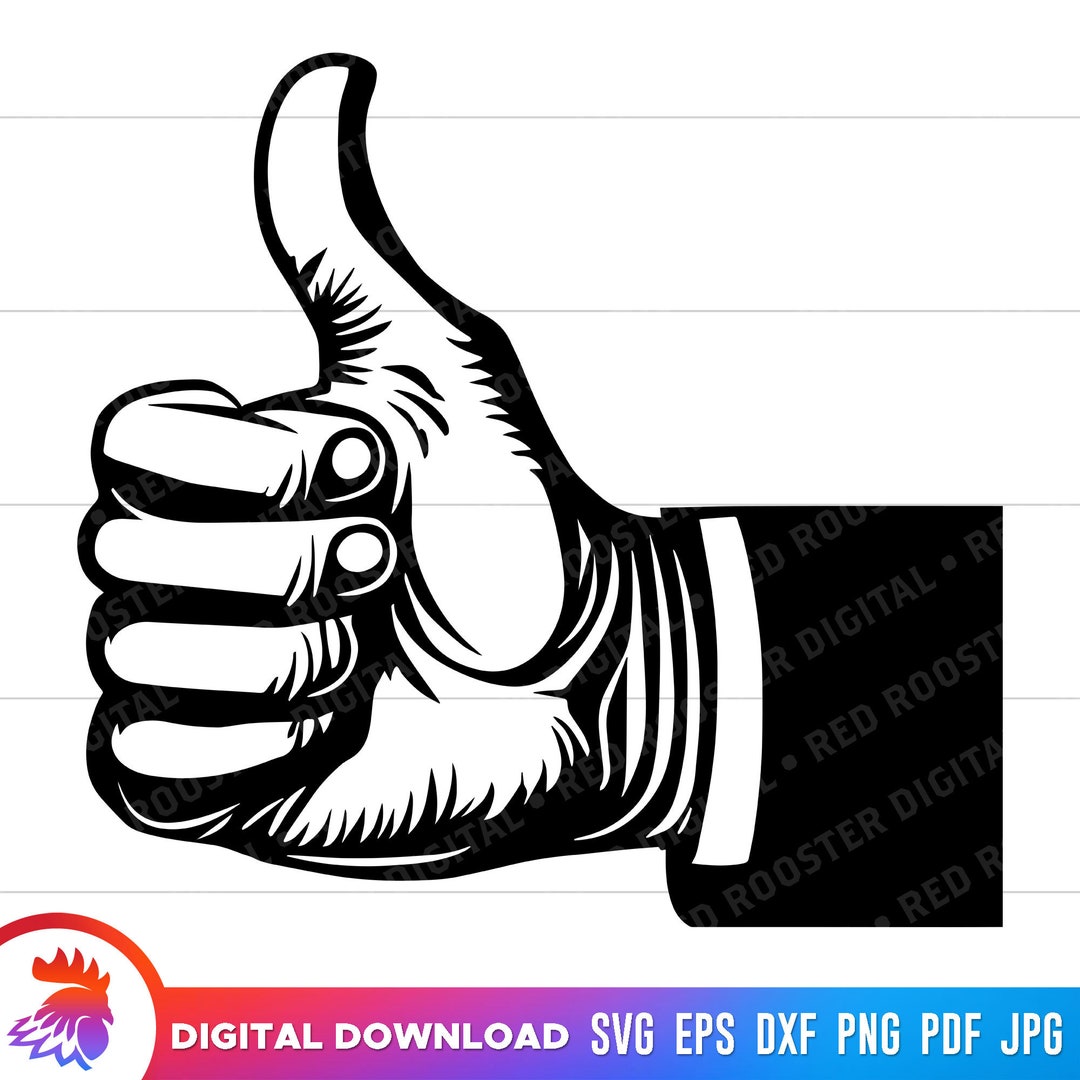 Thumbs up SVG, Like Gesture Clipart, Vector (digital Download) - Etsy