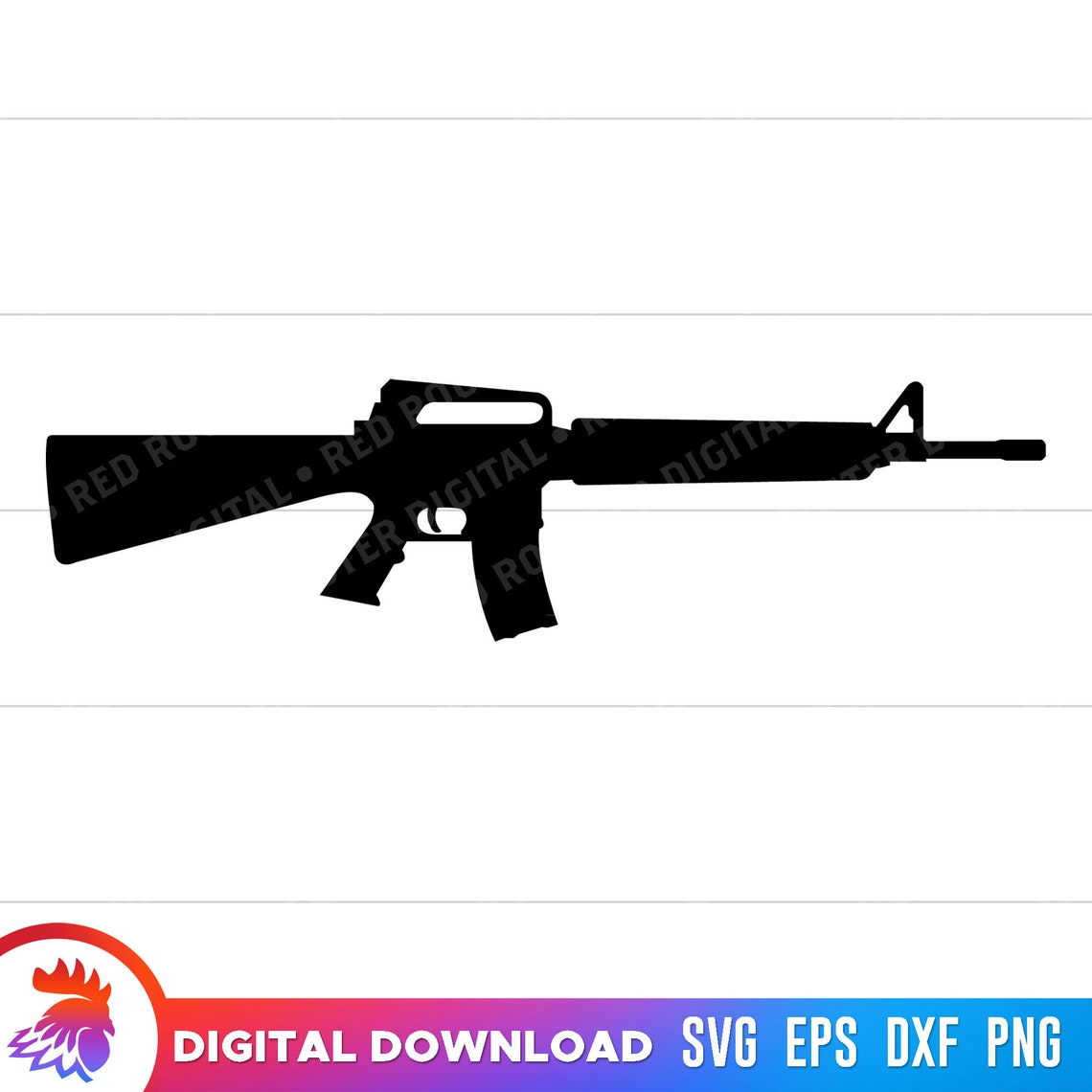 Assault Rifle SVG, SVG Rifle, 2nd Amendment Svg, AR15 Svg, Gun ...