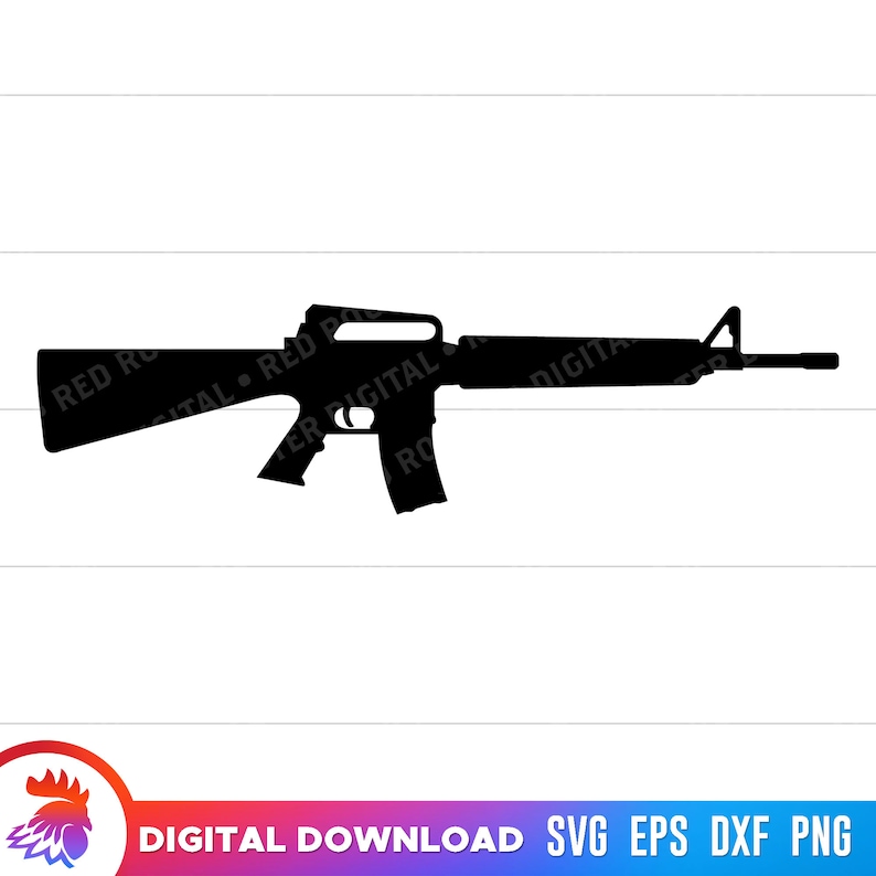 Assault Rifle SVG, SVG Rifle, 2nd Amendment Svg, AR15 Svg, Gun ...