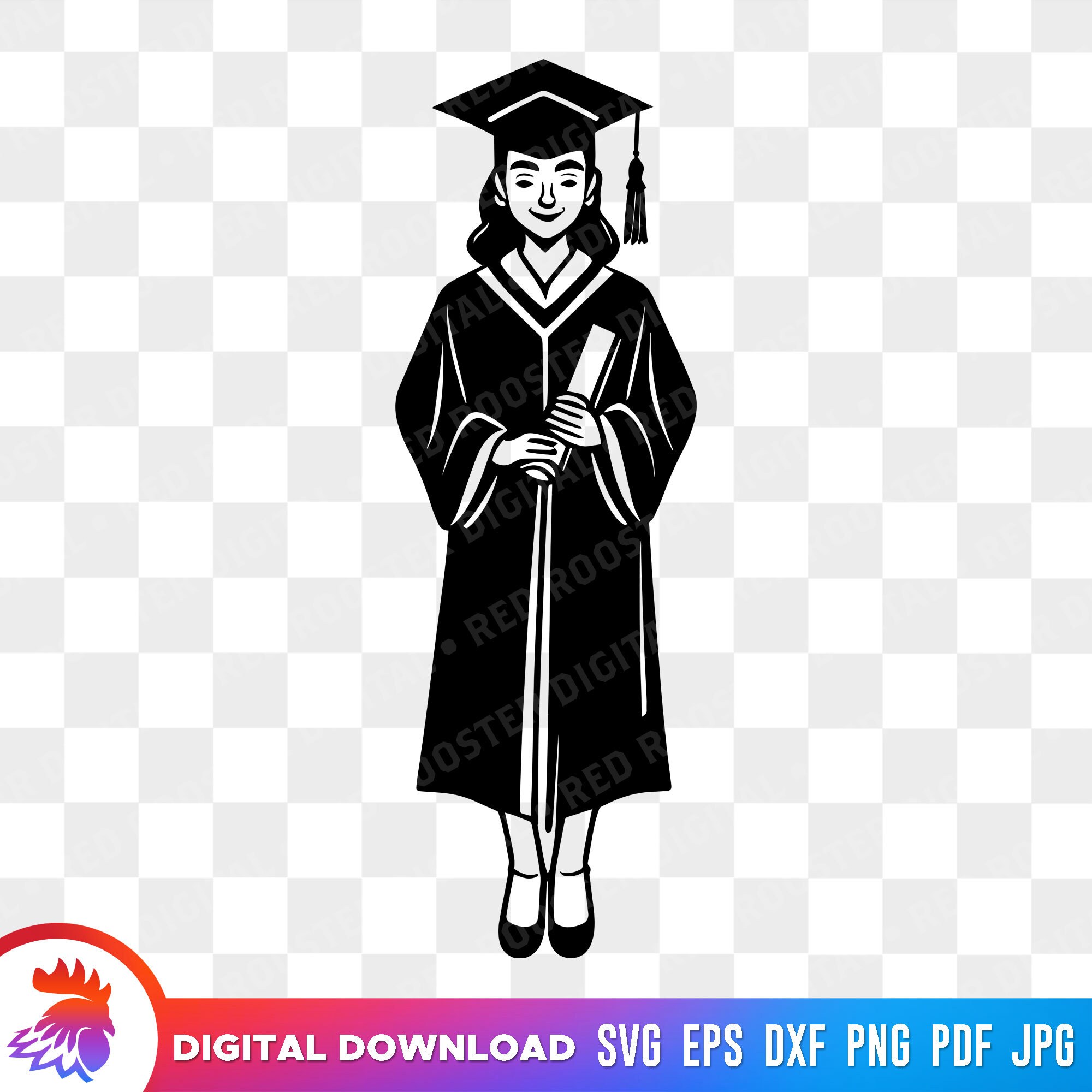 Graduation Svg, Girl Graduating Clipart, College Graduate, Graduation ...