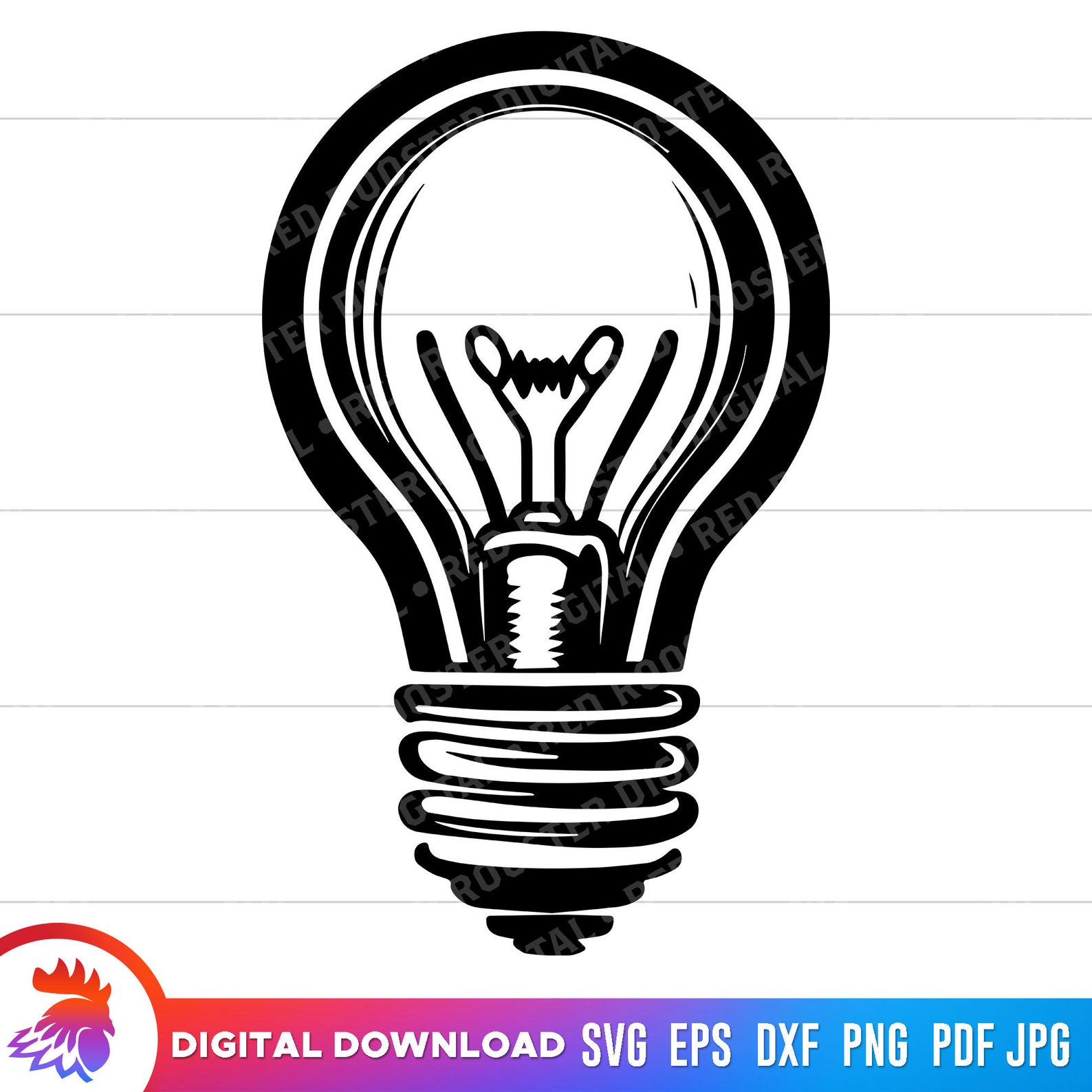 Lightbulb Svg, Lightbulb Clipart, Lightbulb Cut File, Idea Concept ...