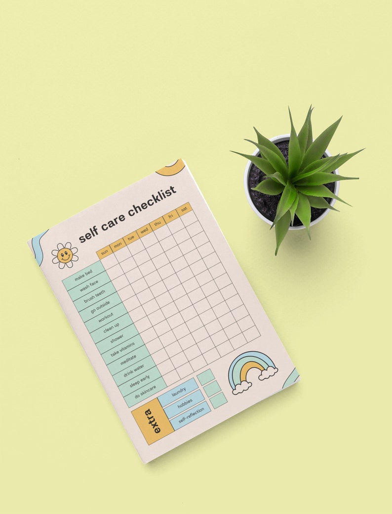 Self Care Planner, Self Care Checklist, Self Care for Women, Self Care ...