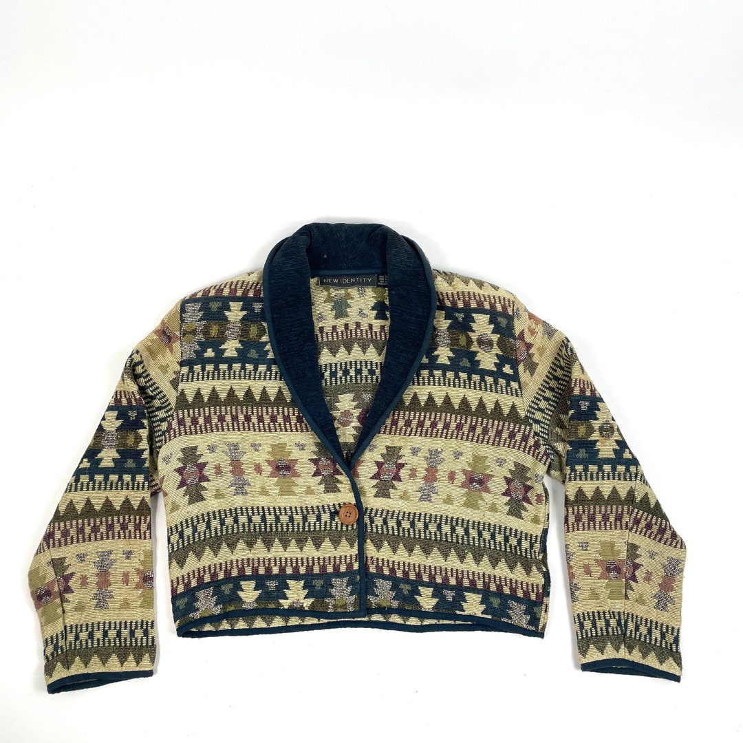 Vintage Retro Aztec Patterned, Boho Patchwork Jacket in Medium - Etsy