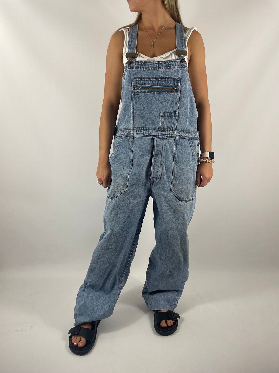 Vintage 90s Ronley Denim Dungarees Overalls in Large - Etsy