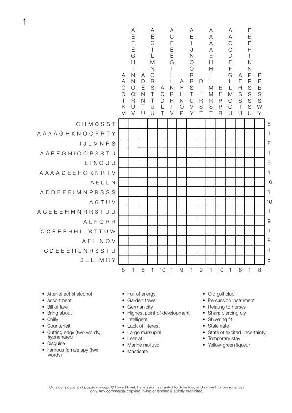 Outsider Collection Volume 4, Outsider Puzzles, Outsiders, Crossword ...