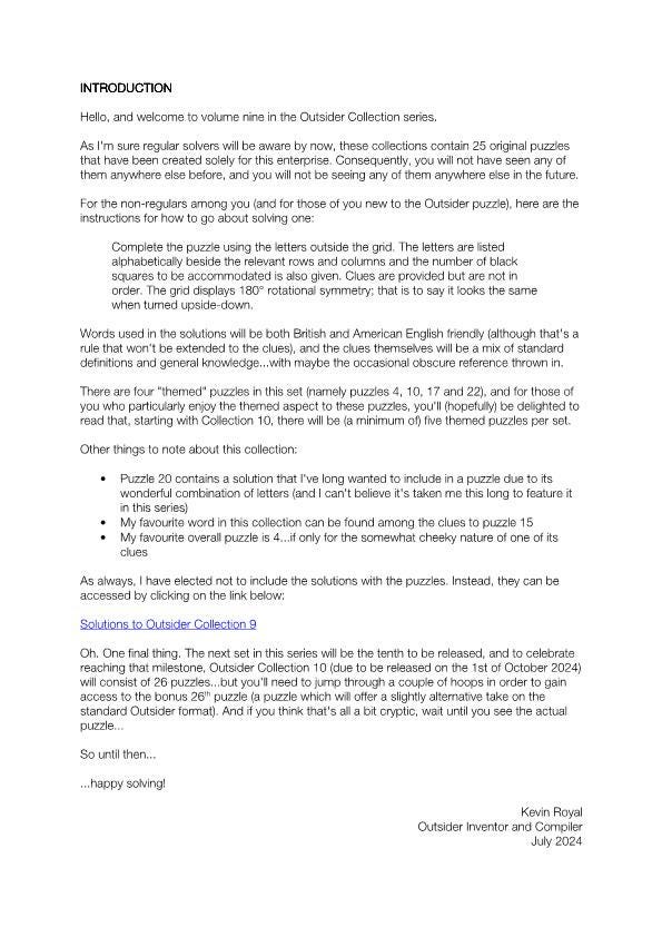 Outsider Collection Volume 9, Outsider Puzzles, Outsiders, Crossword ...