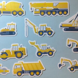 Construction Truck Stickers | Waterproof | No Mess Peel & Restick ...