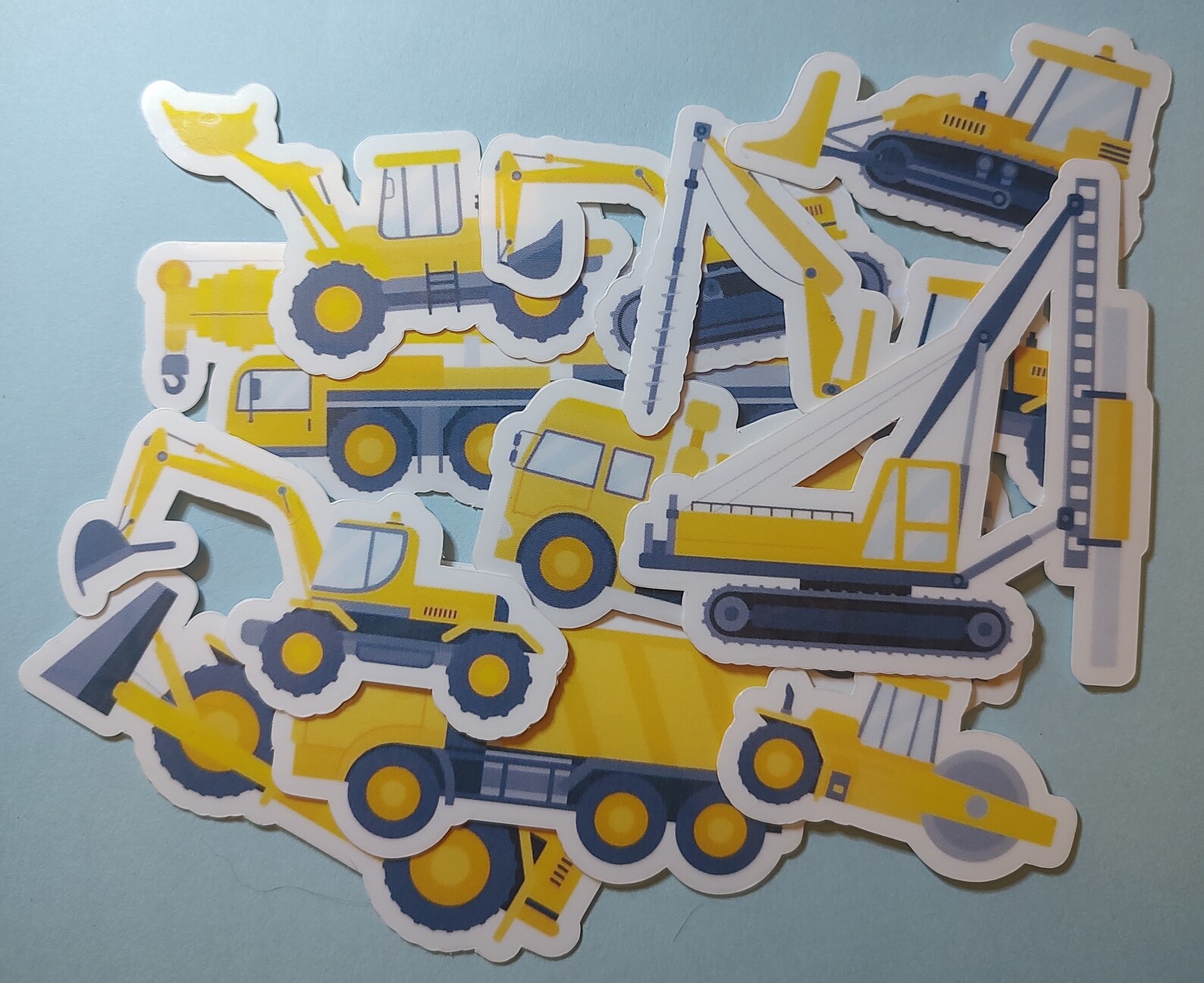 Construction Truck Stickers | Waterproof | No Mess Peel & Restick ...