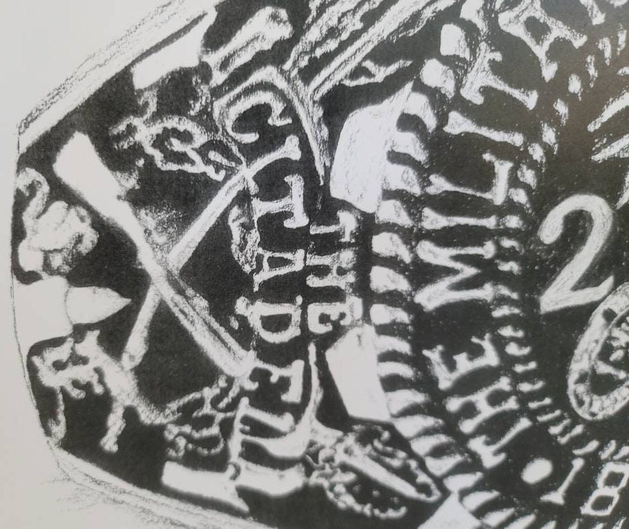 Citadel Ring Print - Black and White Print, Class Ring Print, Ring ...