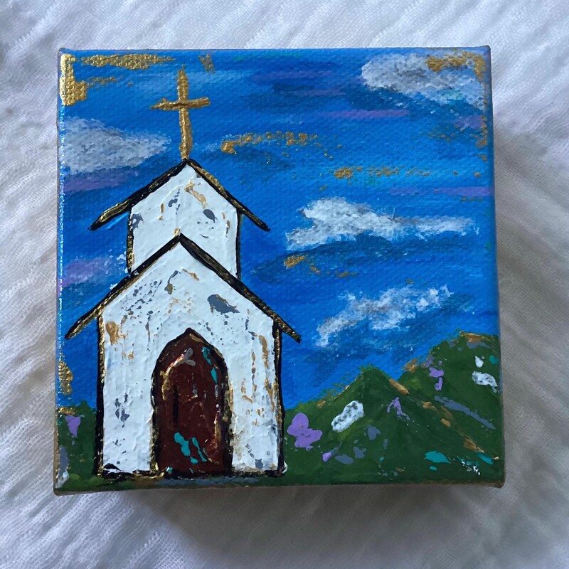 Church Painting - Etsy