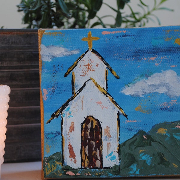 Painting Church - Etsy