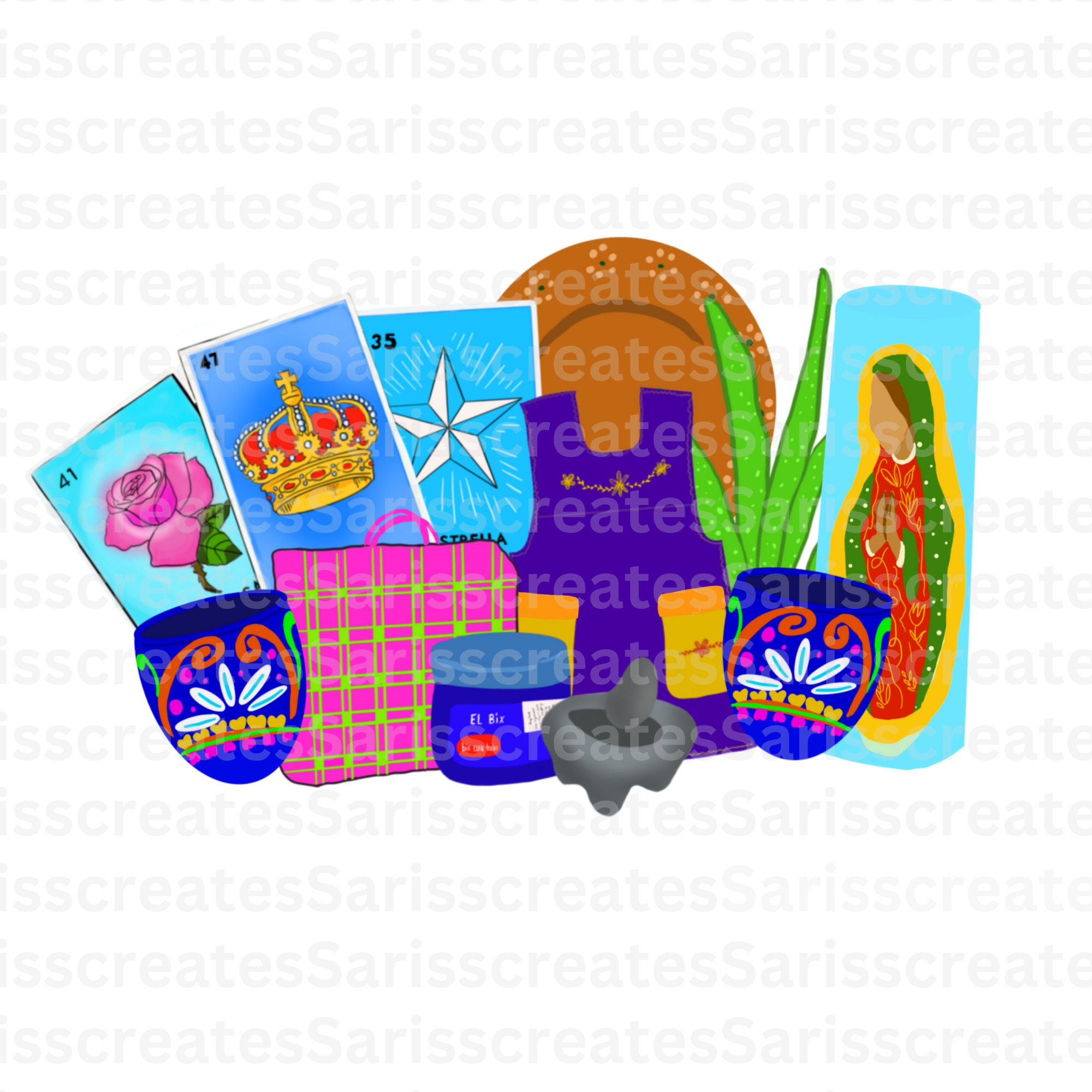 Senora Vibes Digital Design, Latina Life Clip Art, Hand Drawn Latina ...