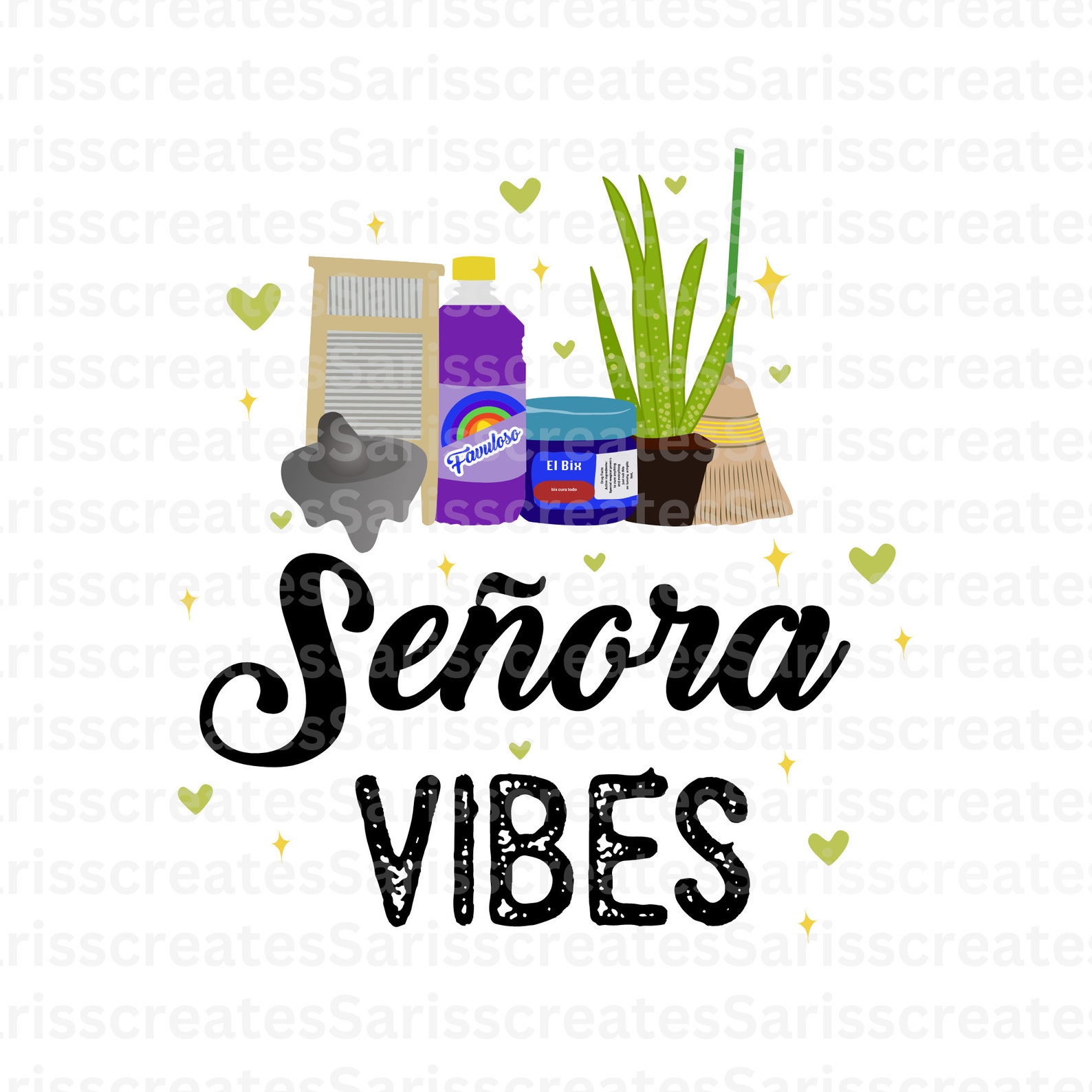 Senora Vibes Digital Design, Latina Life Clip Art, Hand Drawn Latina ...