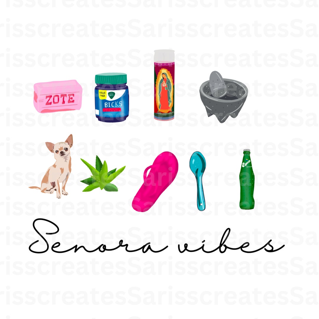 Senora Vibes Digital Design, Latina Life Clip Art, Hand Drawn Latina ...