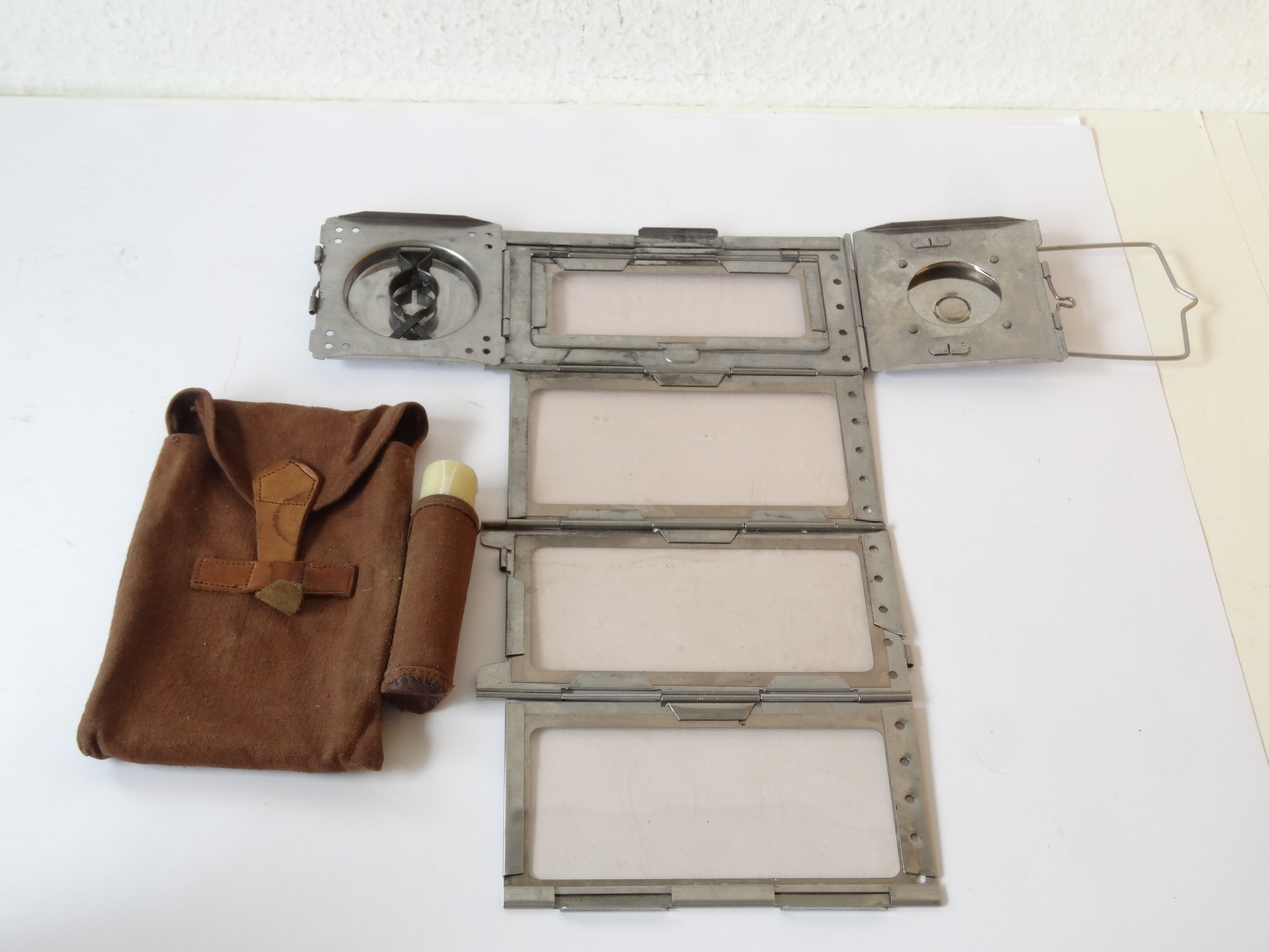 Original WWII Swiss Army Military Folding Lantern With Canvas Bag ...