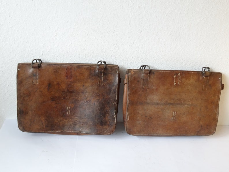 2x Stunning Swiss Army Leather Saddlebags Horse Saddle Bags Pair of ...