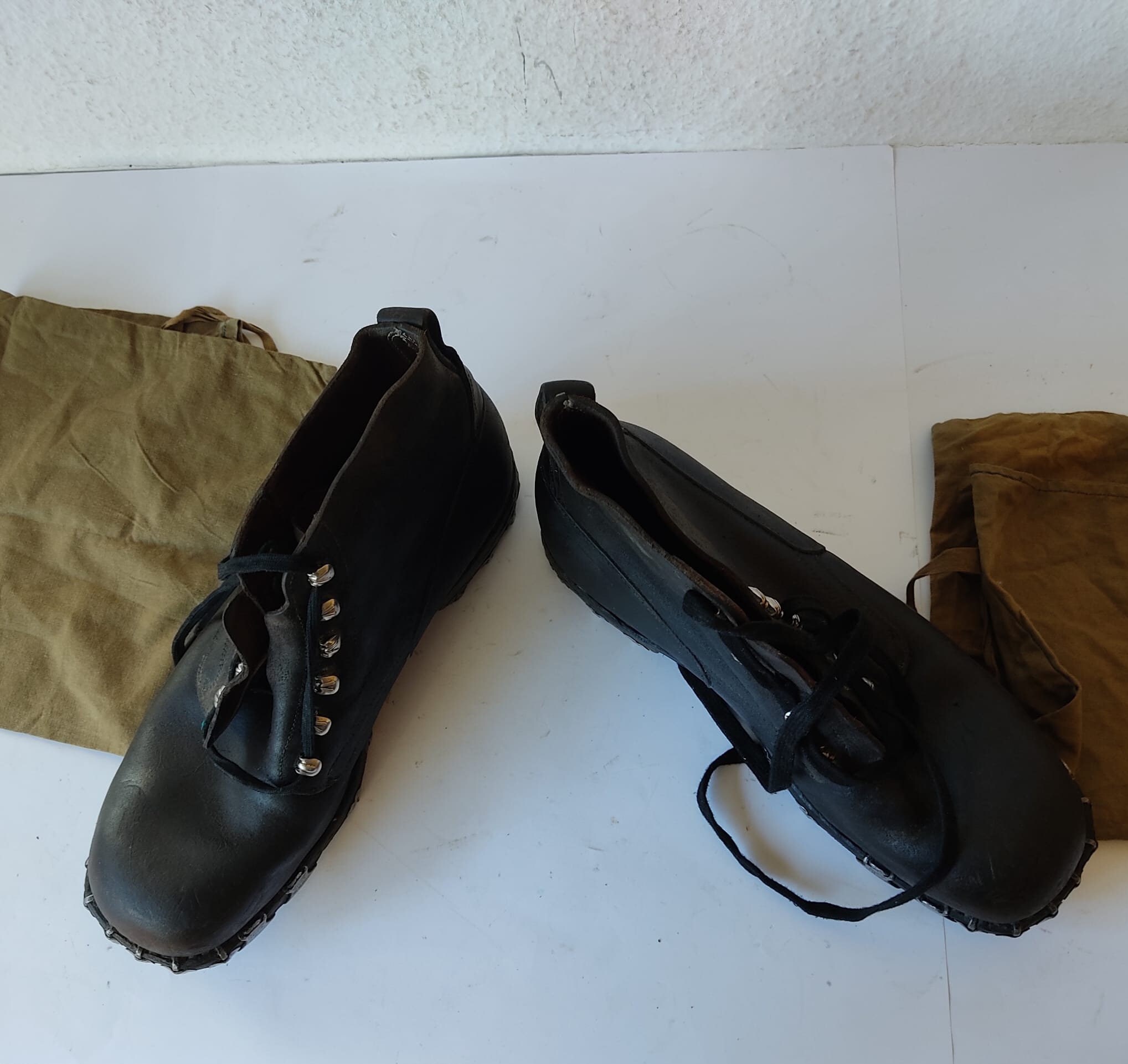 WWII Swiss Army Mountain Hobnail Boots Shoes Size US 12 EUR 46 Made ...