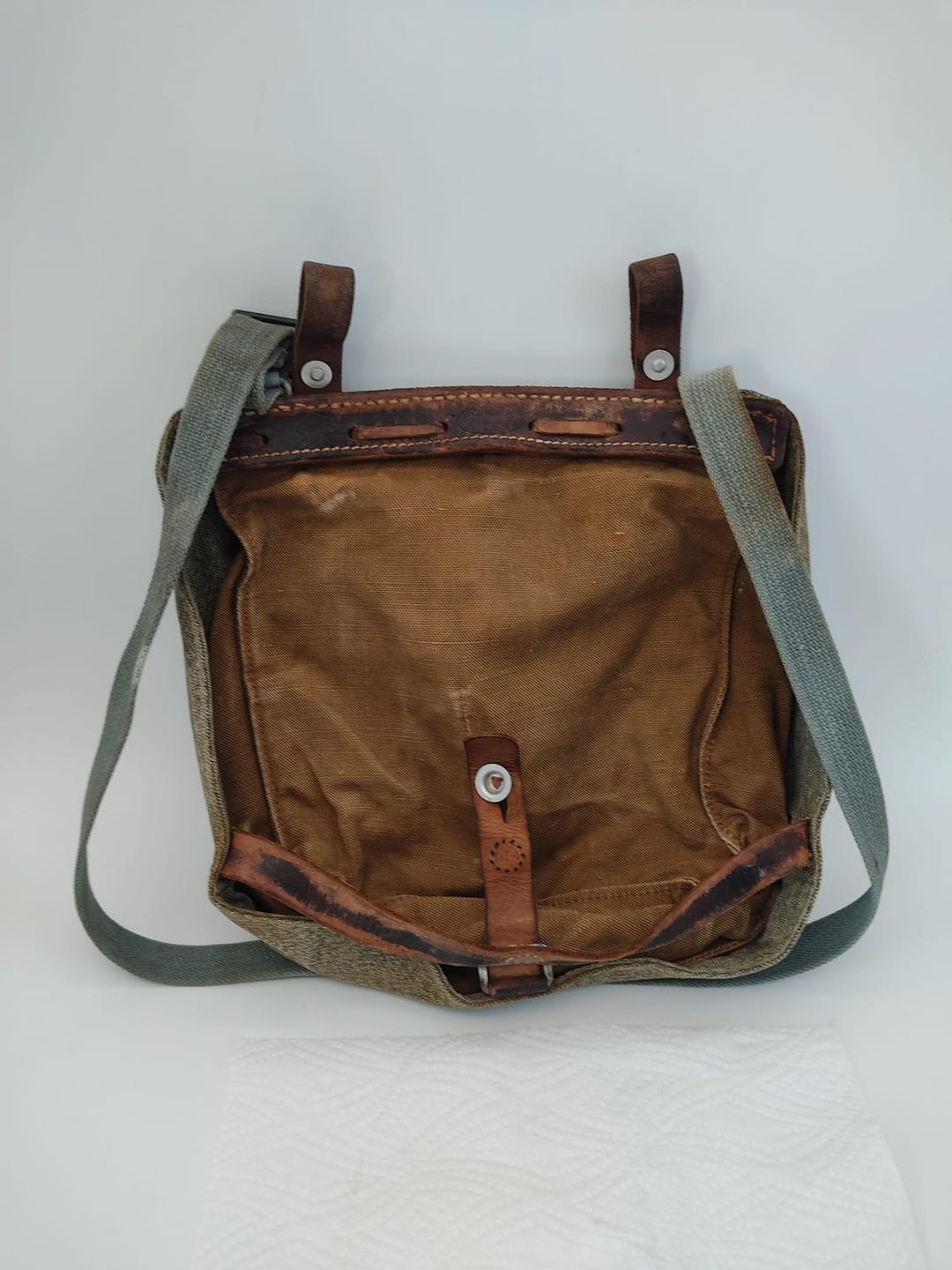 Vintage Swiss Army Military Bread Bag Shoulder ~1940 Handmade ...
