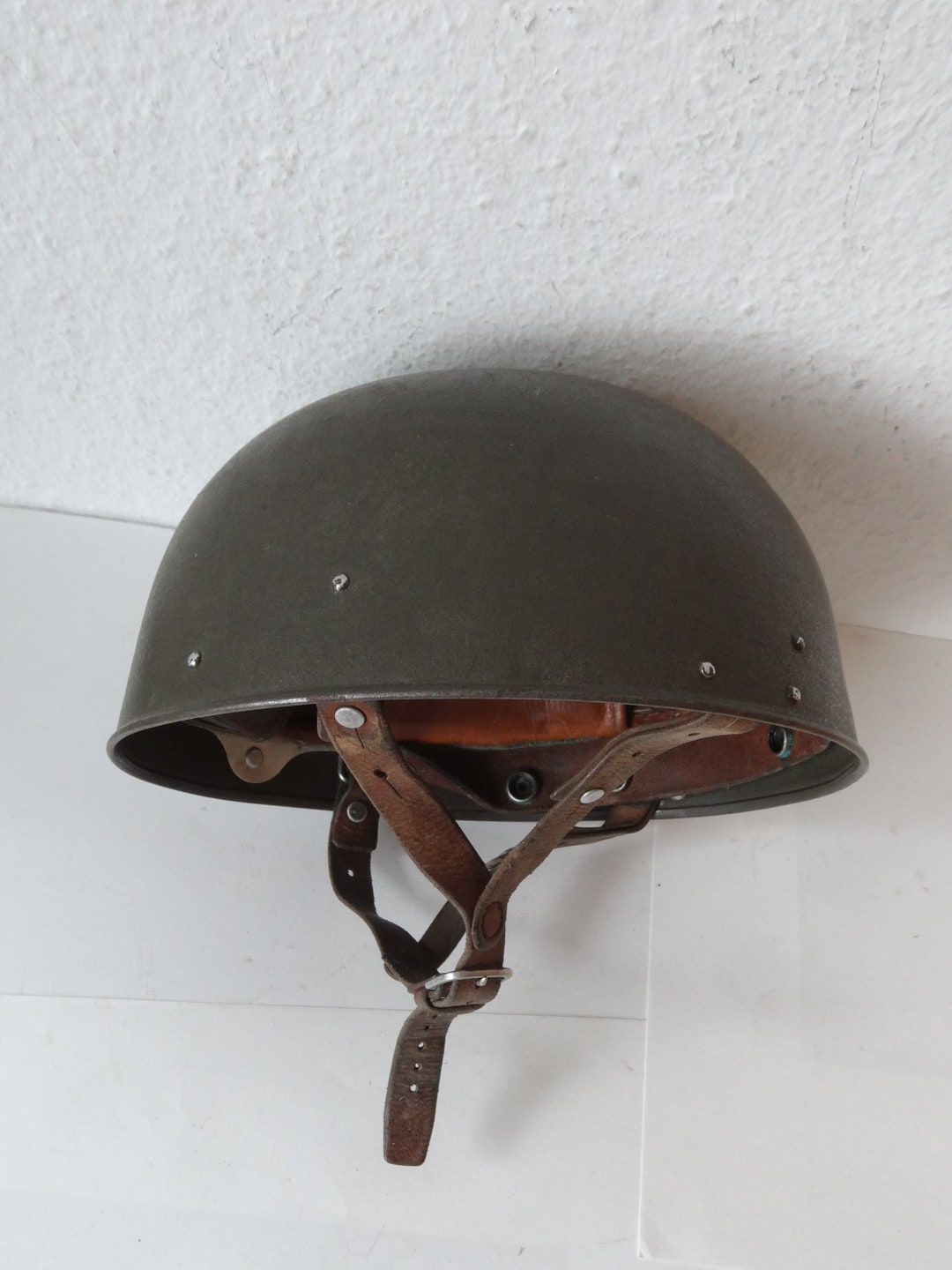 Original Vintage Swiss Army Military Motorcycle Condor Helmet Helm ...
