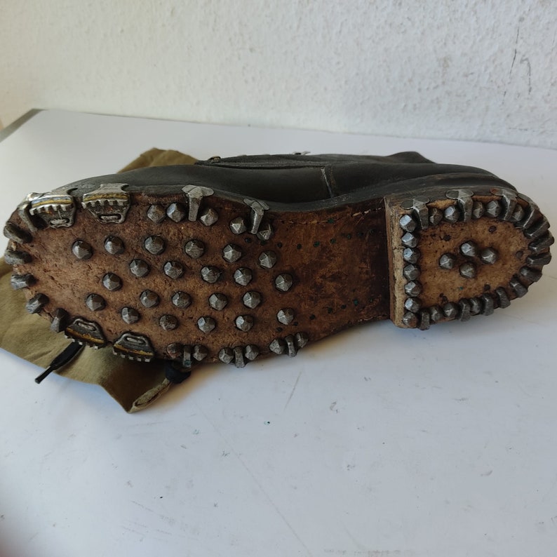 WWII Swiss Army Mountain Hobnail Boots Shoes Size US 12 EUR 46 Made ...
