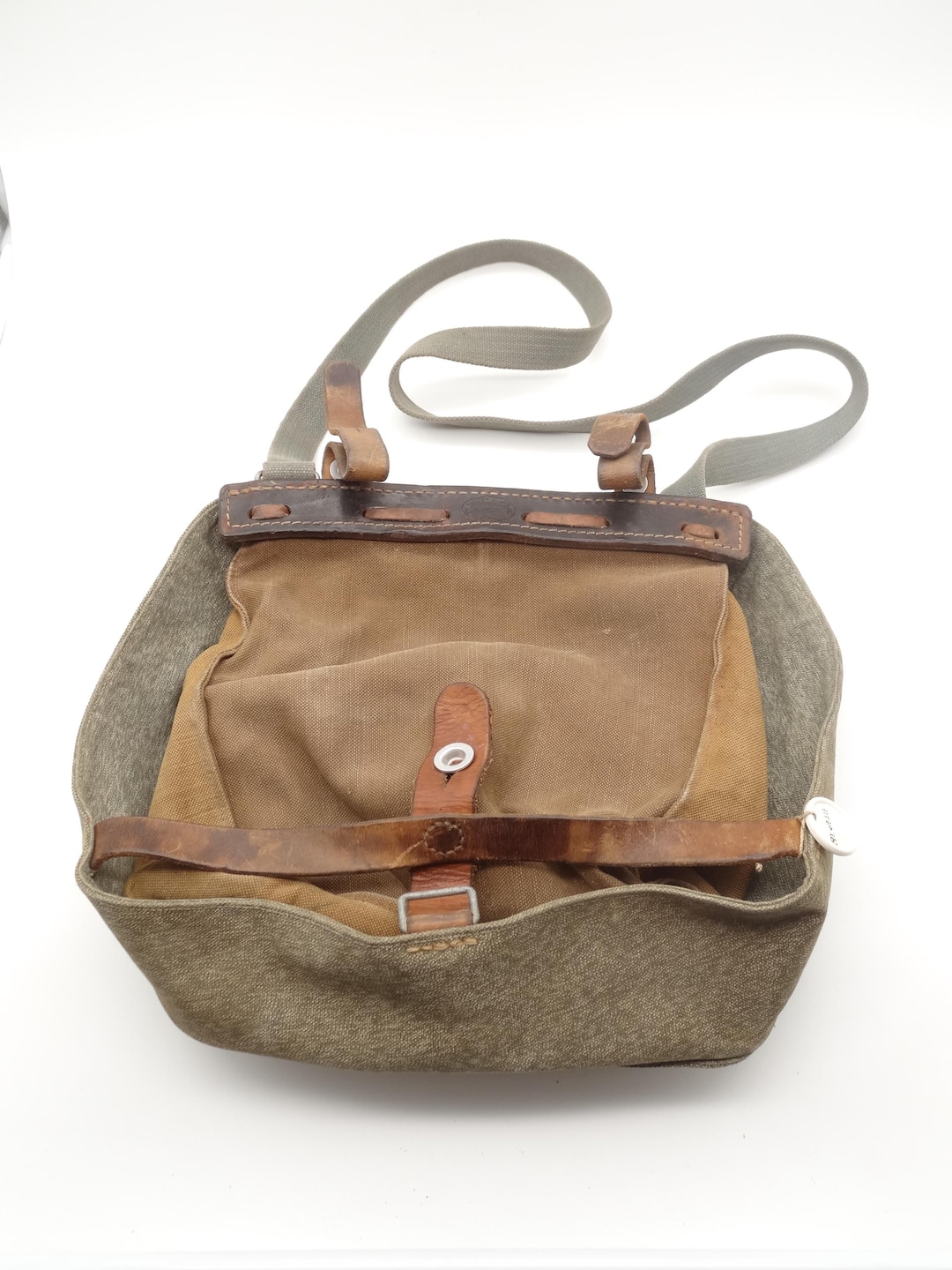 Vintage Swiss Army Military Bread Bag Shoulder 1962 Handmade ...