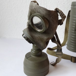 Swiss Army Military Gas Mask ABC Glasses With Original Case Vintage ...