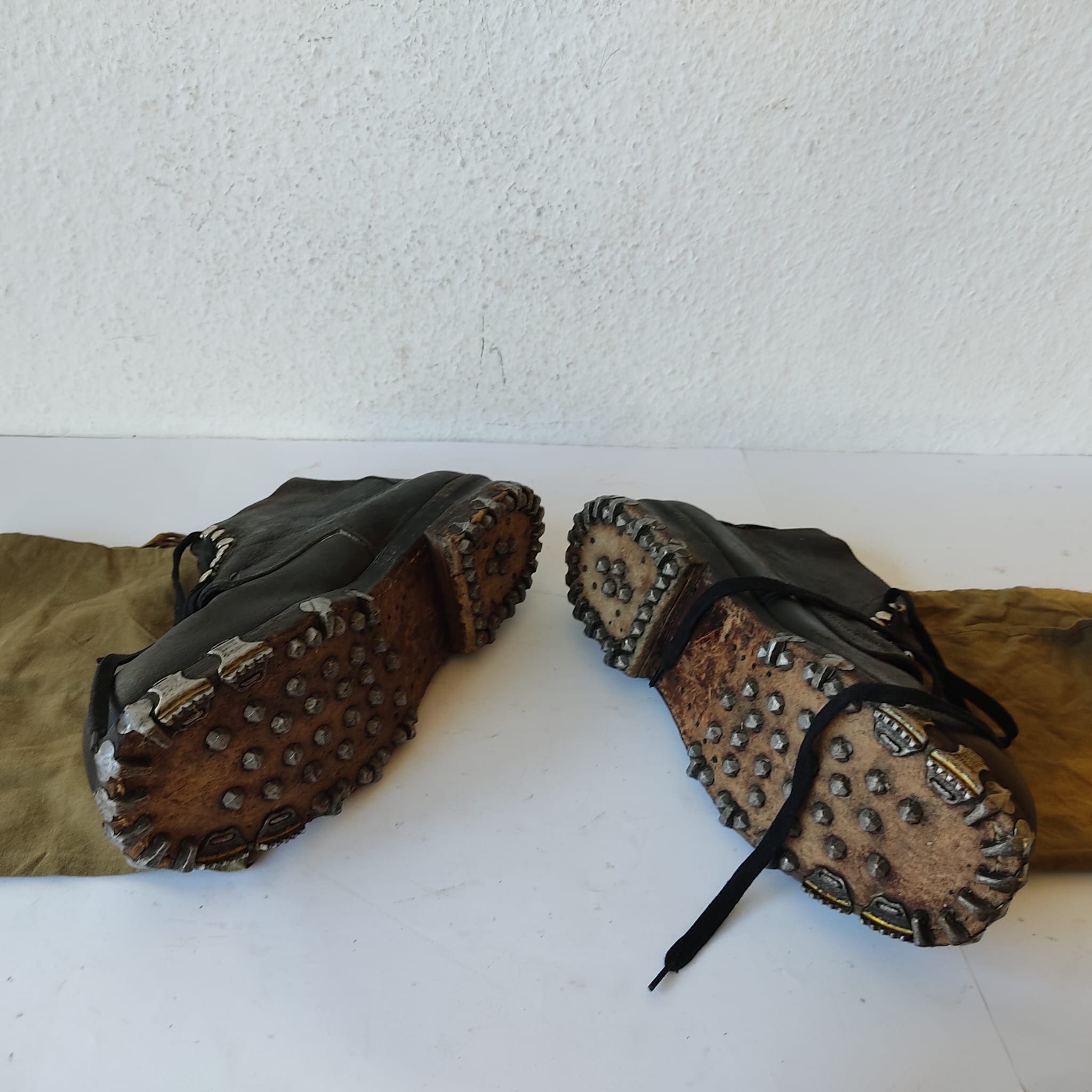 WWII Swiss Army Mountain Hobnail Boots Shoes Size US 12 EUR 46 Made ...