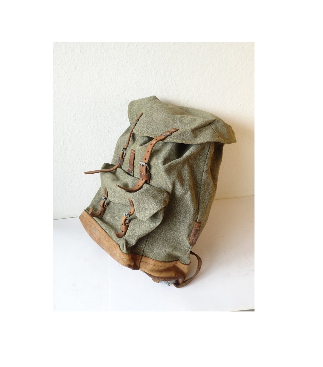 Beautiful Swiss Army Military Backpack Rucksack 1959 Canvas Salt ...