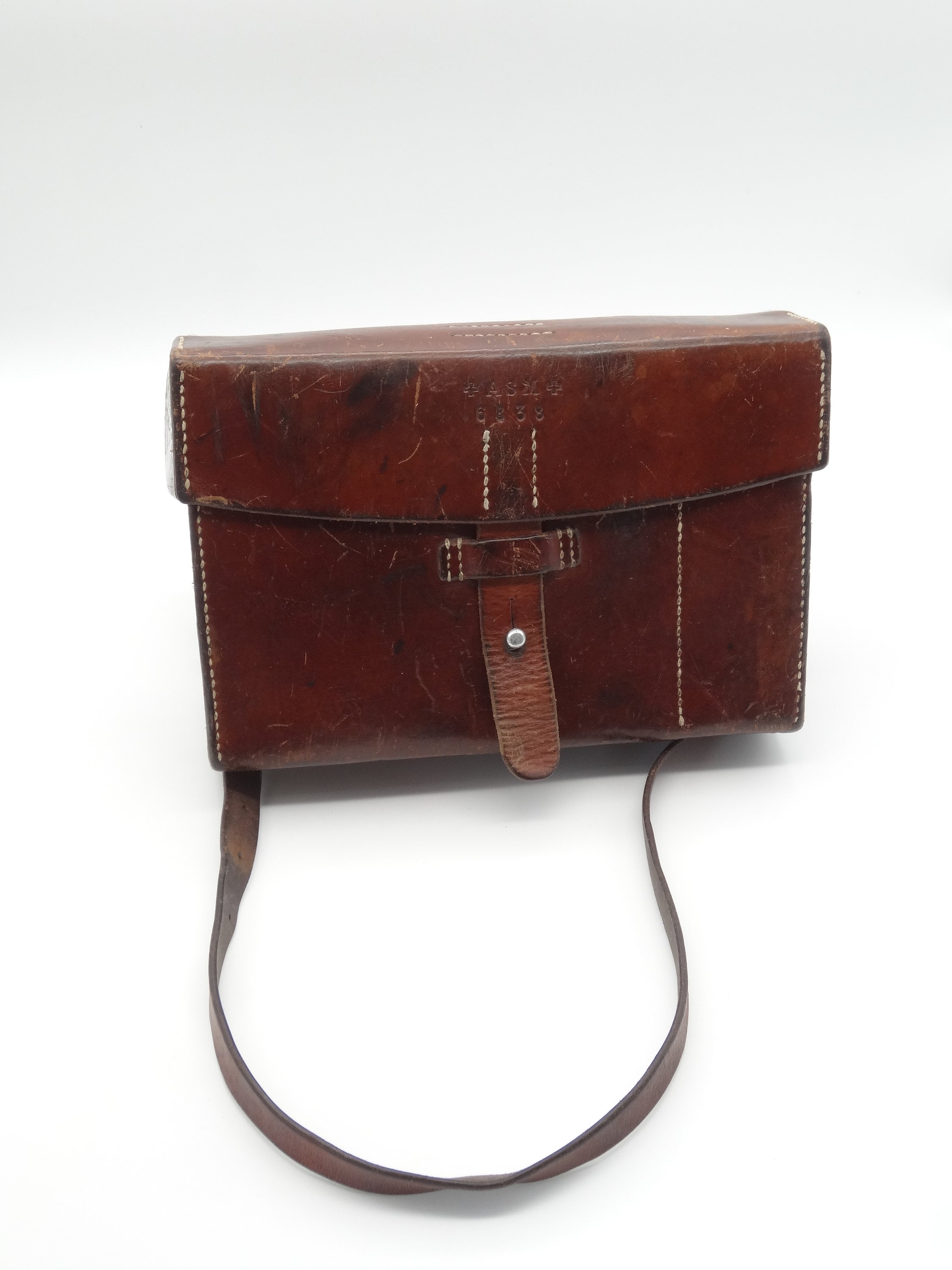 Stunning Swiss Army Military Officer Leather Bag Vintage Paramedic 1950 ...