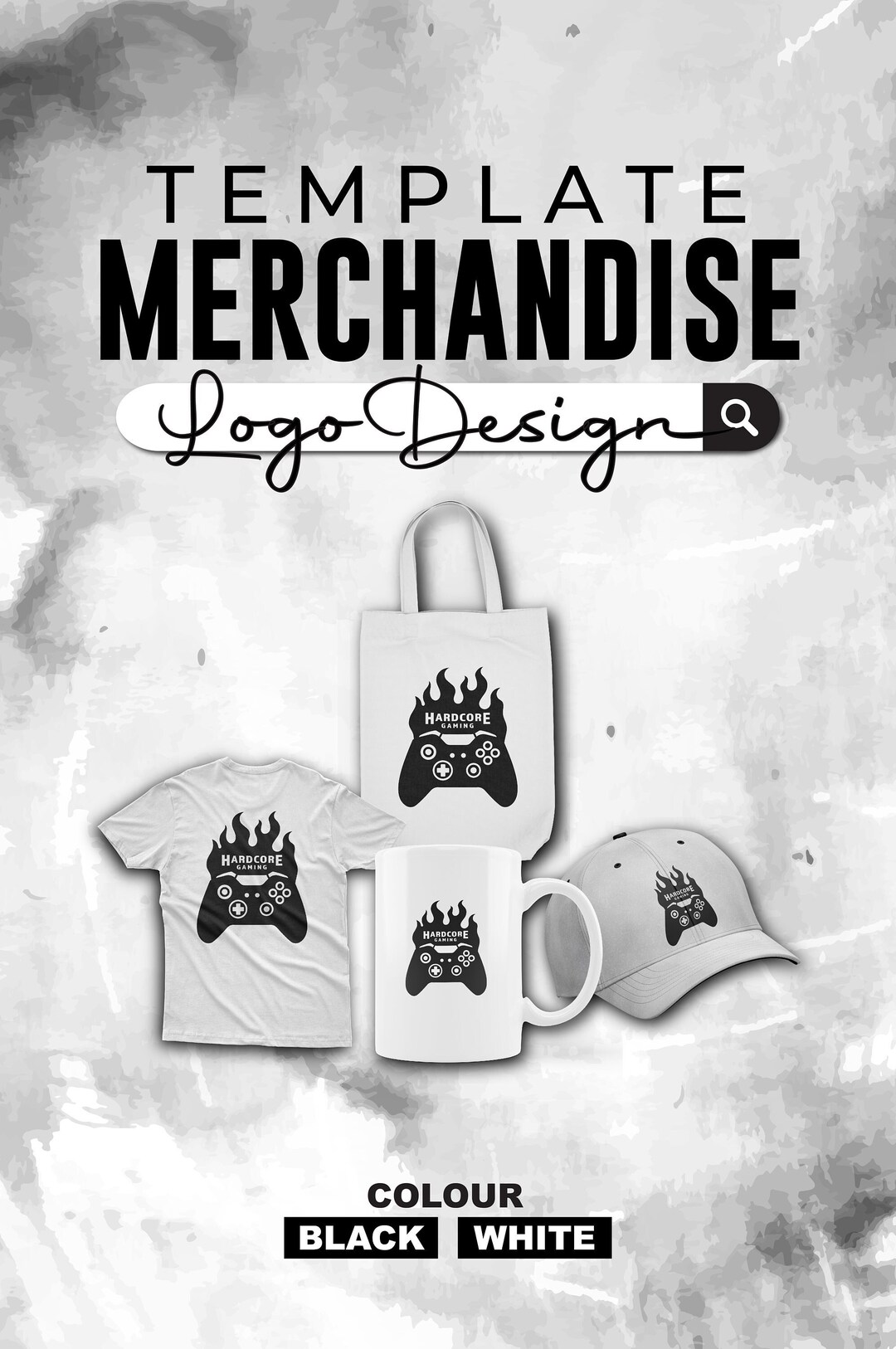 Logo Merchandise Template Design | Gamepad Design | JPEG | PDF | EPF ...