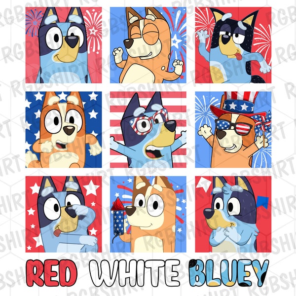 Bluey July 4th Png - Etsy