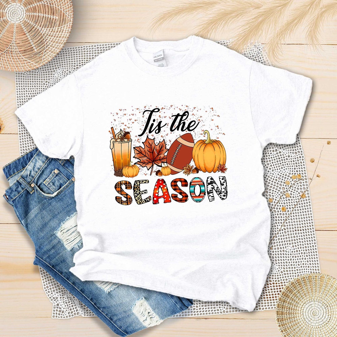 Tis the Season Shirt Fall Coffee Shirt Autumn Pumpkin Shirt - Etsy