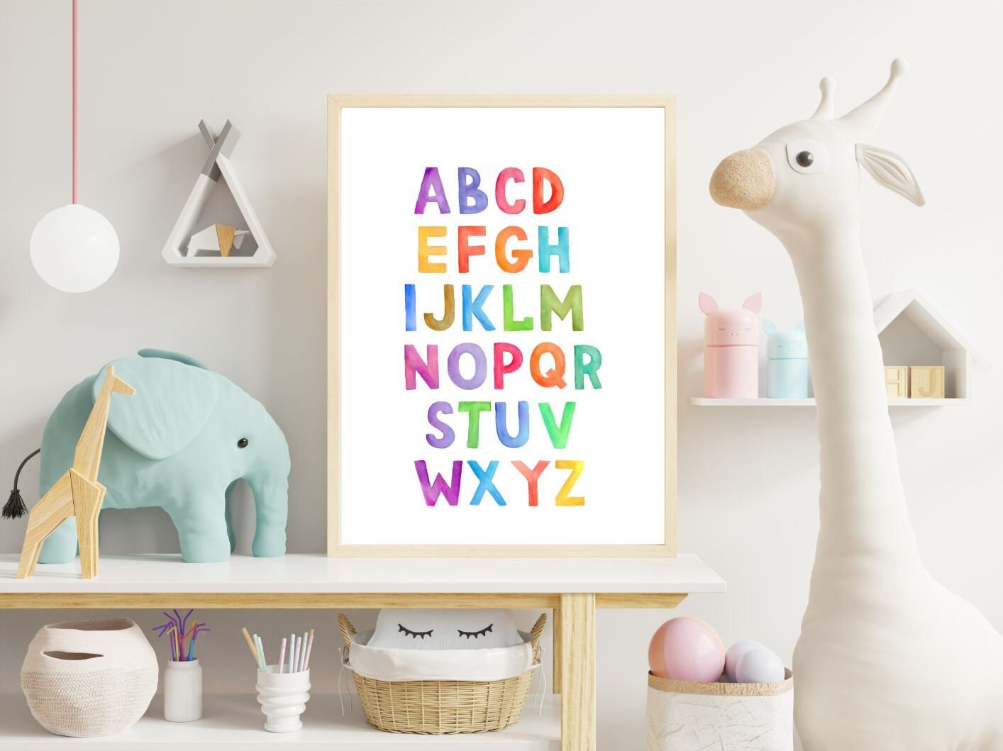 Set of 6 Printable Poster for Playroom, Kindergarten Poster ...