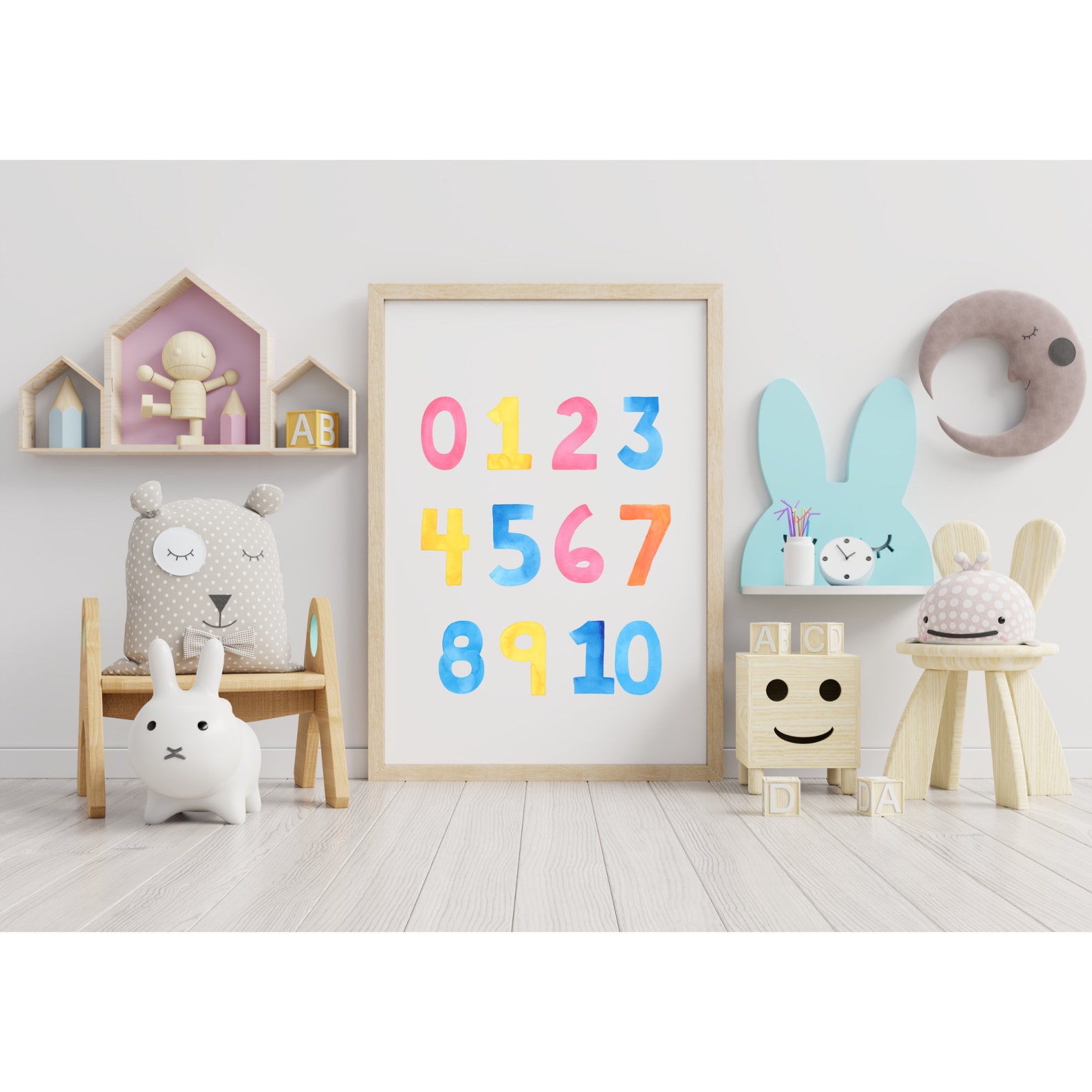 Set of 6 Printable Poster for Playroom, Kindergarten Poster ...