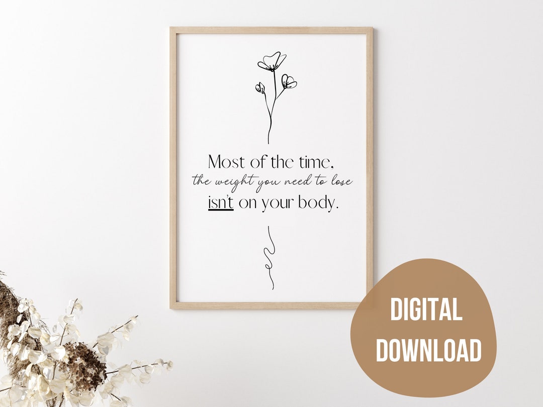 Body Positivity Line Art Print, Women Affirmations (digital Download ...