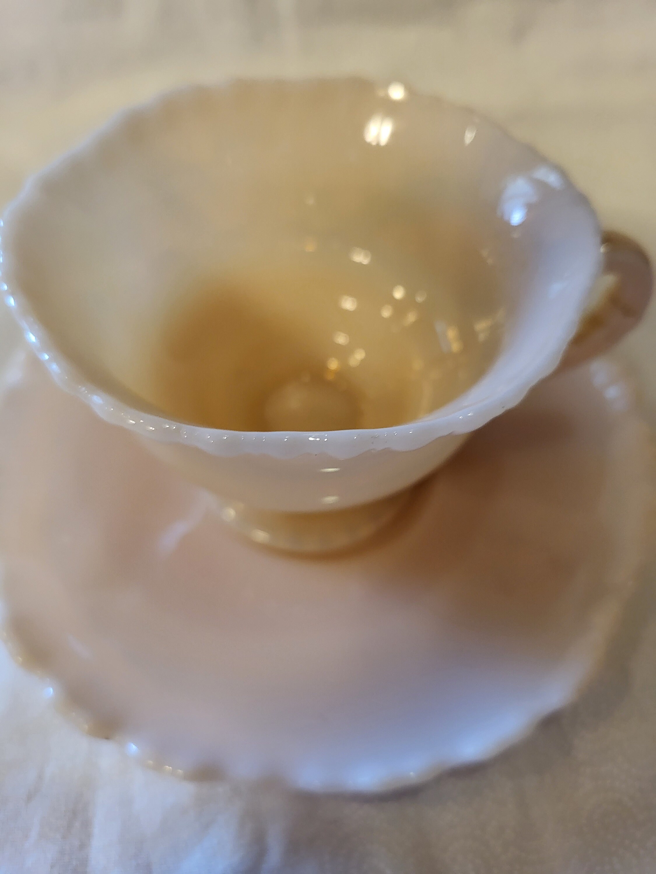 Vintage Boyd Opalescent Pink Tea Cup Set - Etsy