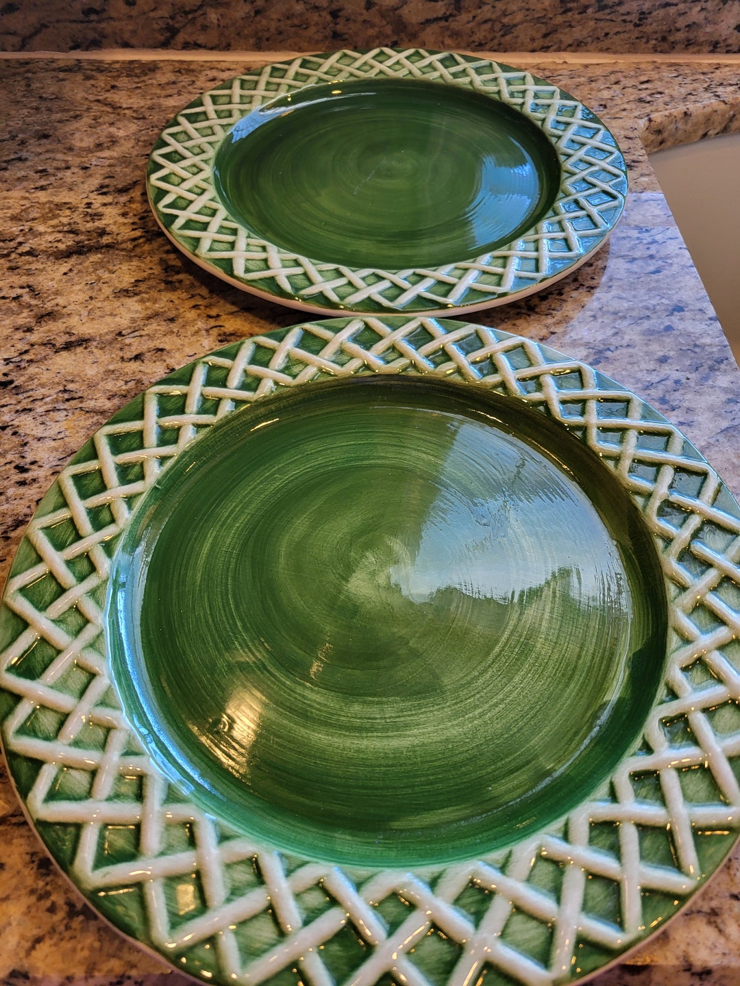 Portugal Emerald Green Plates - Etsy