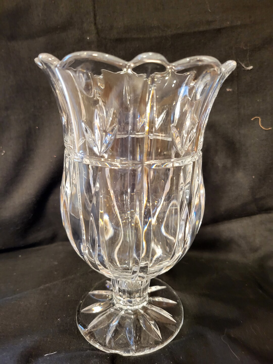 Crystal Tulip Hurricane Vase - Etsy